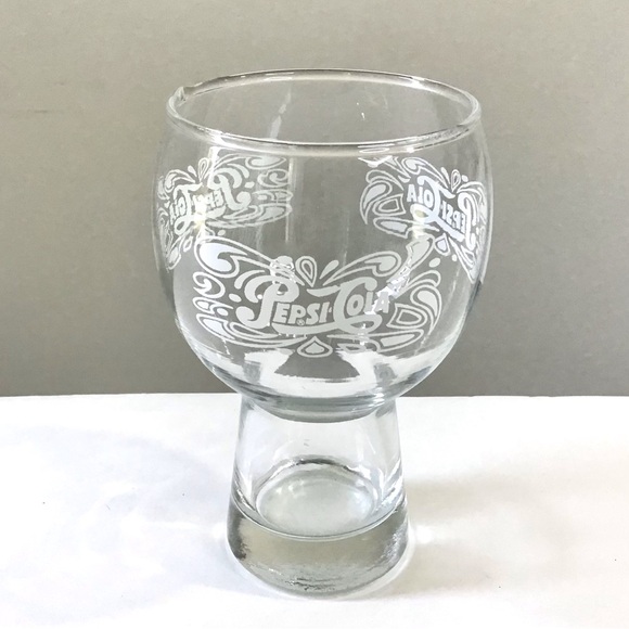 Pepsi | Dining | Vintage Pepsicola Soda Fountain Clear Drinking Glass ...